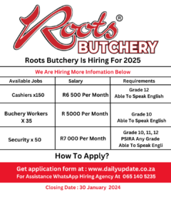 Roots Butchery Hiring 2025: Join Our Vibrant Team! - daily update