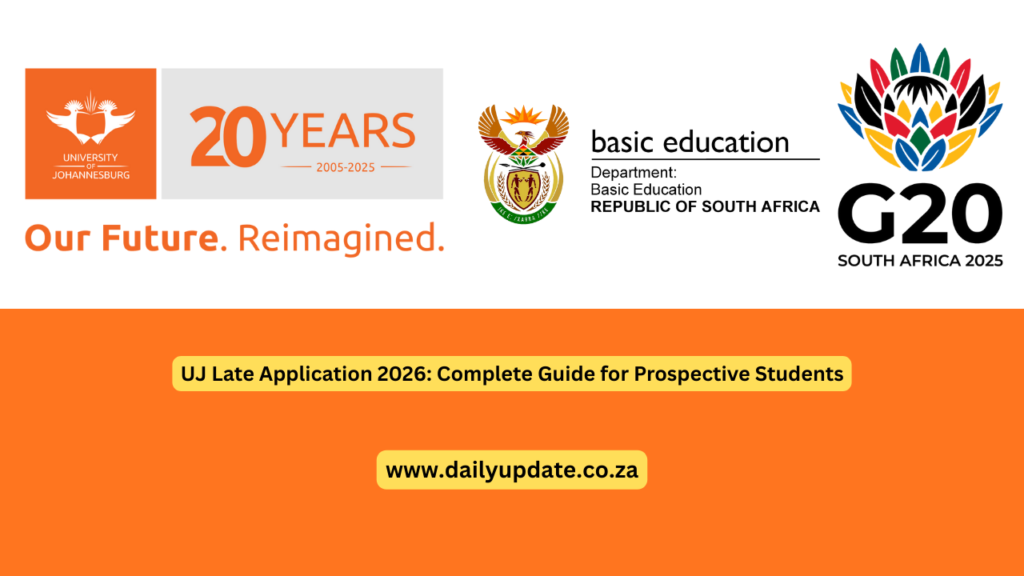 UJ Late Application 2026 Apply online - daily update
