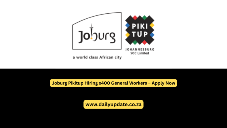 Joburg Pikitup Hiring x400 General Workers – Apply Now - daily update